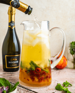 Peach Raspberry Sparkler Mocktail | Teri-Ann Carty Recipes