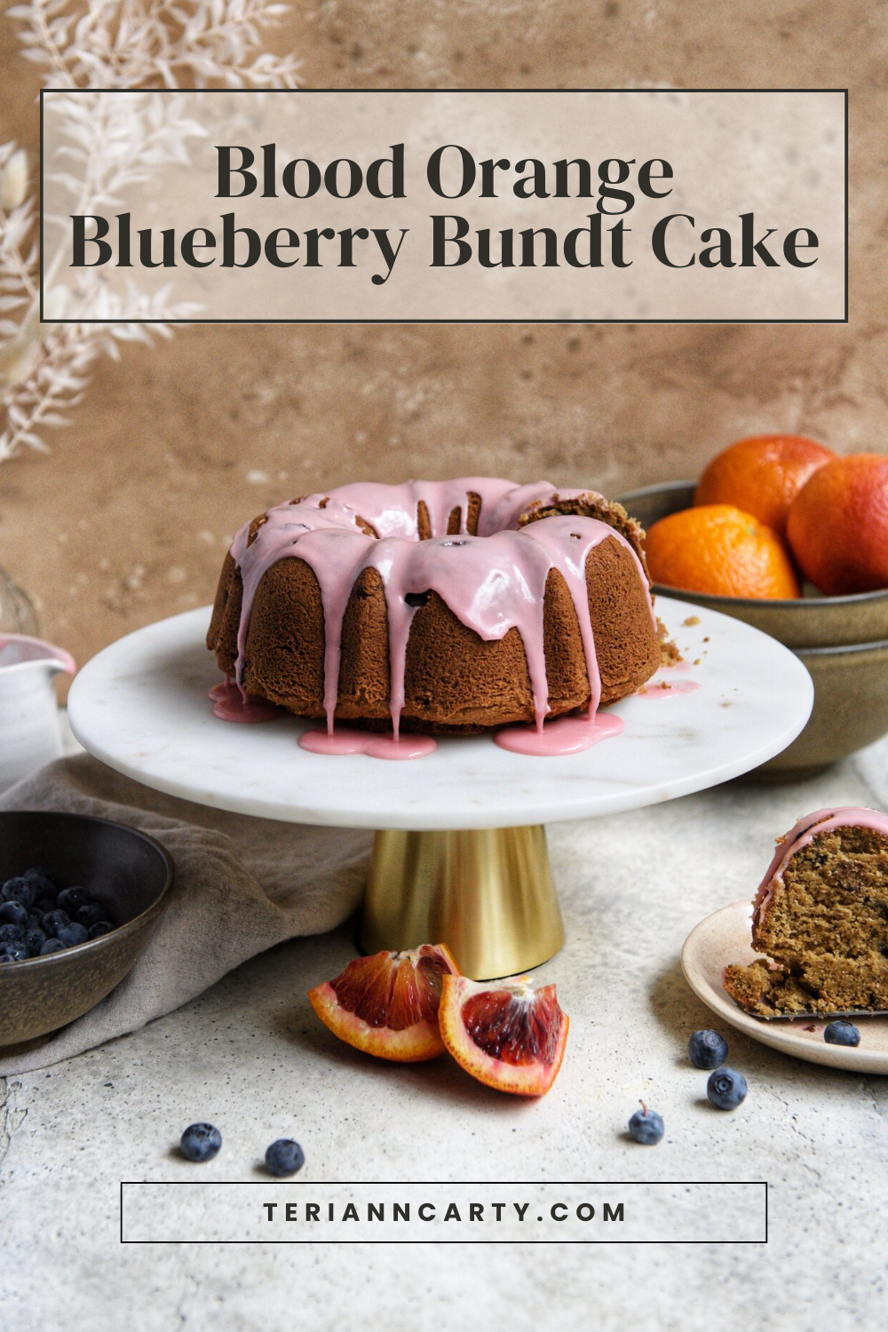 Blood Orange Blueberry Bundt Cake | Teri-Ann Carty Recipes