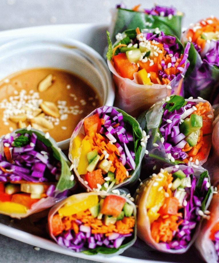 Cold Rolls with Peanut Sauce | Teri-Ann Carty Recipes